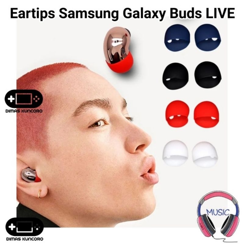 Jual Eartips Samsung Galaxy Buds LIVE silicone silicon eartip earcap ...