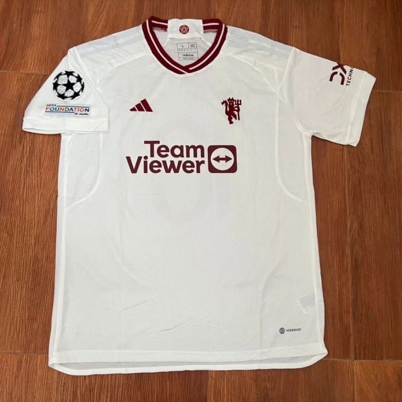 Jual Jersey Bola MU MAN_UNITED Putih 3rd FULL PATCH UCL Terbaru 2023 ...
