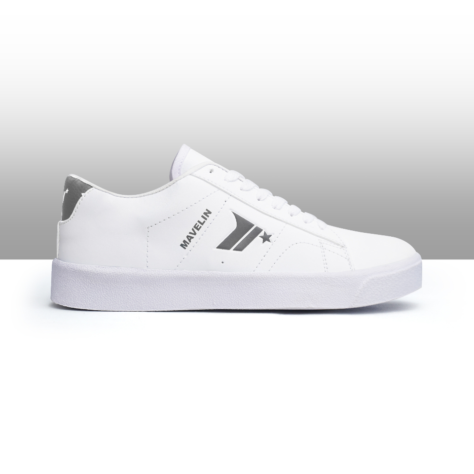 Jual Mavelin Alvin White Grey - Sepatu Sneakers Casual Putih Abu Pria ...