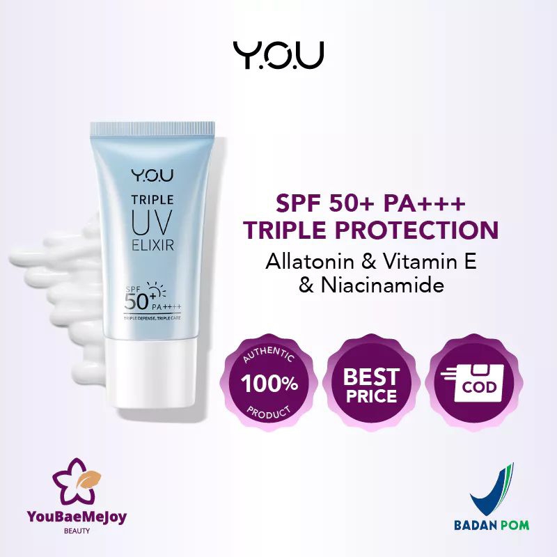 Jual (30ml) YOU Triple UV Elixir Sunscreen gel SPF 50+ PA++++ | Shopee ...