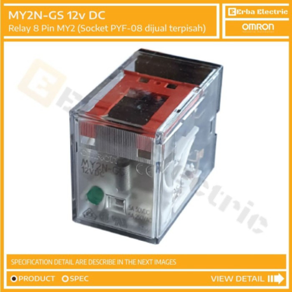 Jual Omron Relay MY2N-GS 12v DC 5A Relai 8 pin Socket PF-08 Original Diskon | Shopee Indonesia