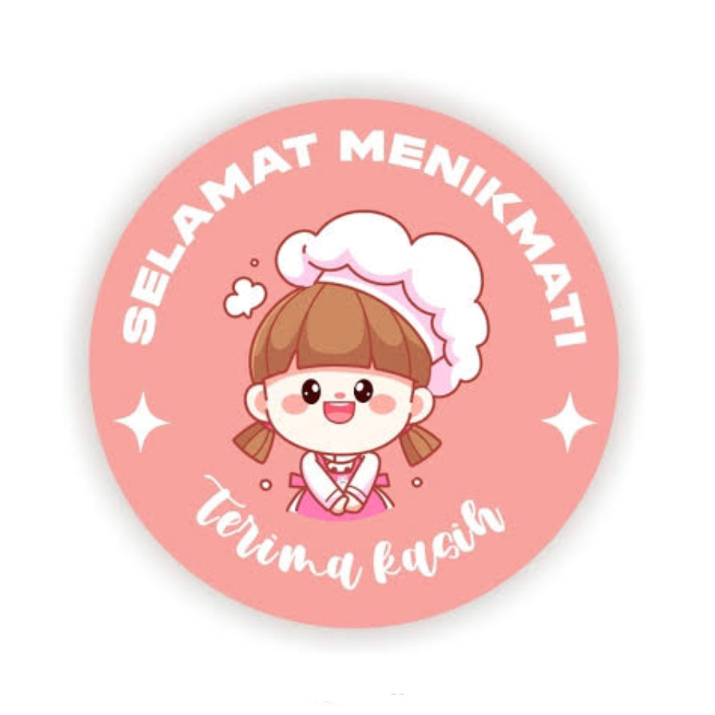 Jual 500 Pcs Stiker Selamat Menikmati Sticker Bulat Roll Makanan Kue ...