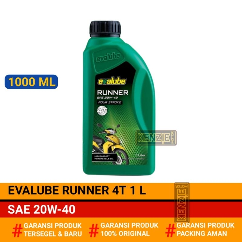 Jual OLI EVALUBE RUNNER 4T 1L SAE 20W-40 ORIGINAL PRODUK | Shopee Indonesia