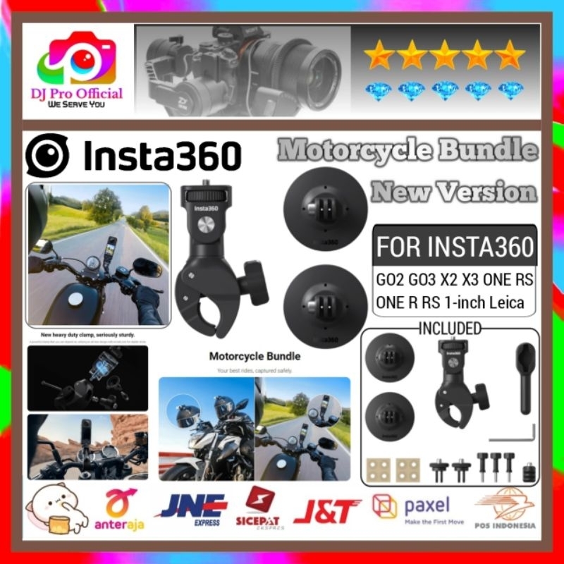 Jual Insta360 Motorcycle Bundle New Version Accessories Mount Insta 360 ...