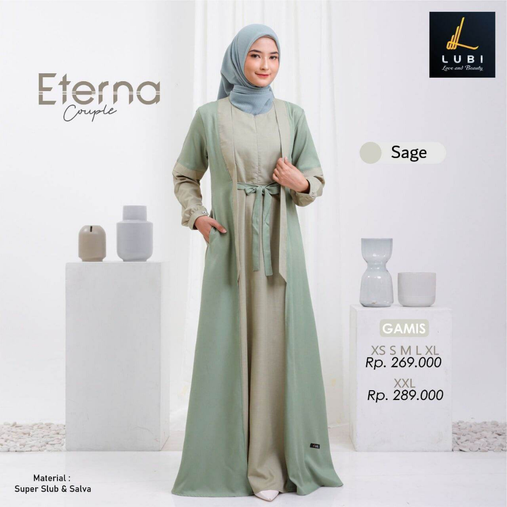 Jual GAMIS TERBARU LUBI ETERNA ORIGINAL SUPER SLUP+SALVA | Shopee Indonesia