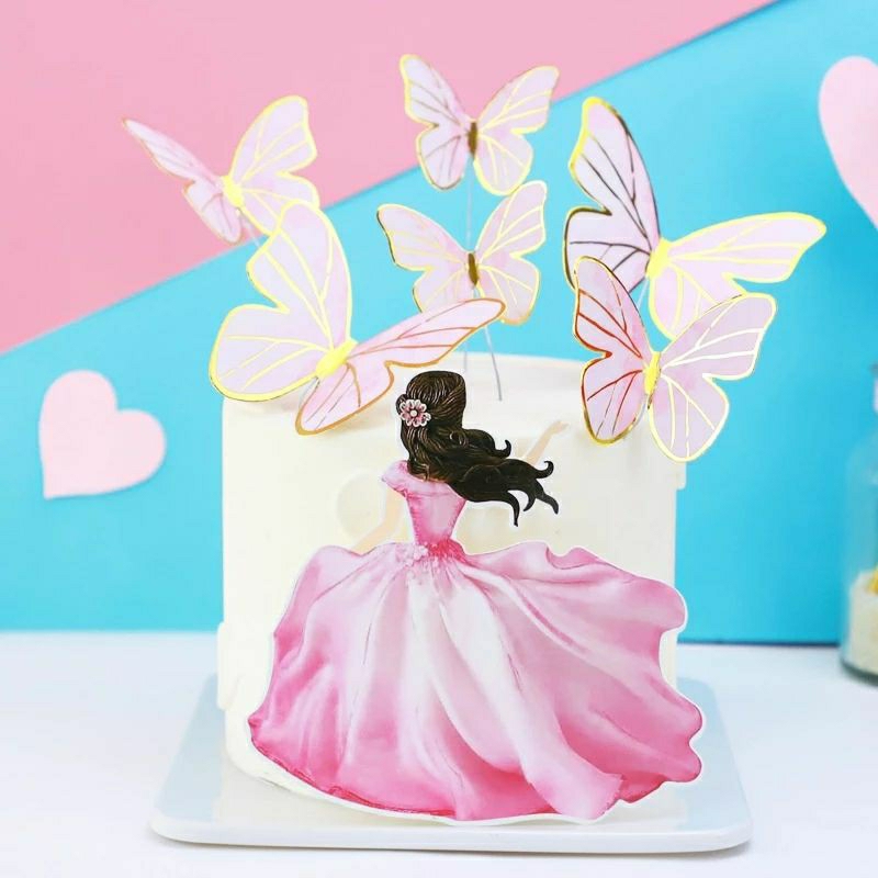Jual Cake topper kupu kupu hiasan kue butterfly tancapan tusukan ...