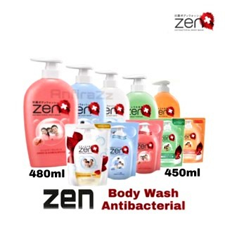 Jual Zen Antibacterial Body Wash Shiso Pump dan Refill Sabun Cair ...