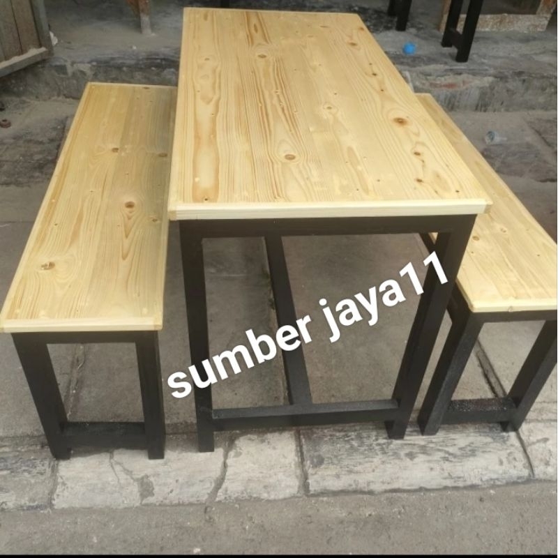 Jual meja makan set serbaguna full kayu jati belanda(110×60×75) | Shopee Indonesia