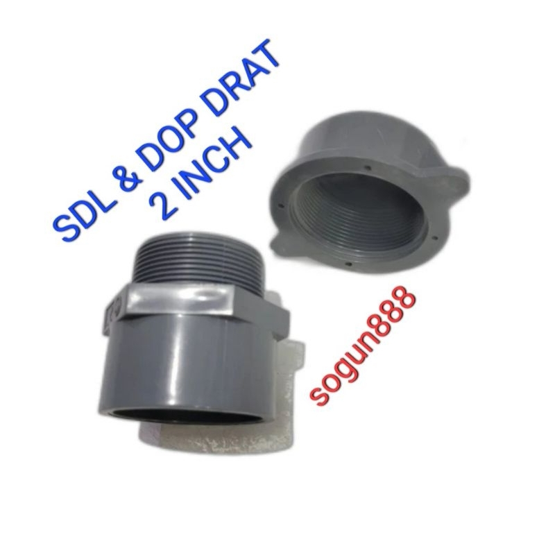Jual Sok drat luar dan dop drat 2 inch pvc. Buka tutup paralon. Clean ...