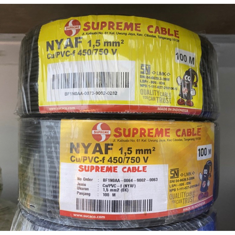 Jual Kabel NYAF 1,5mm Supreme 50m | Shopee Indonesia