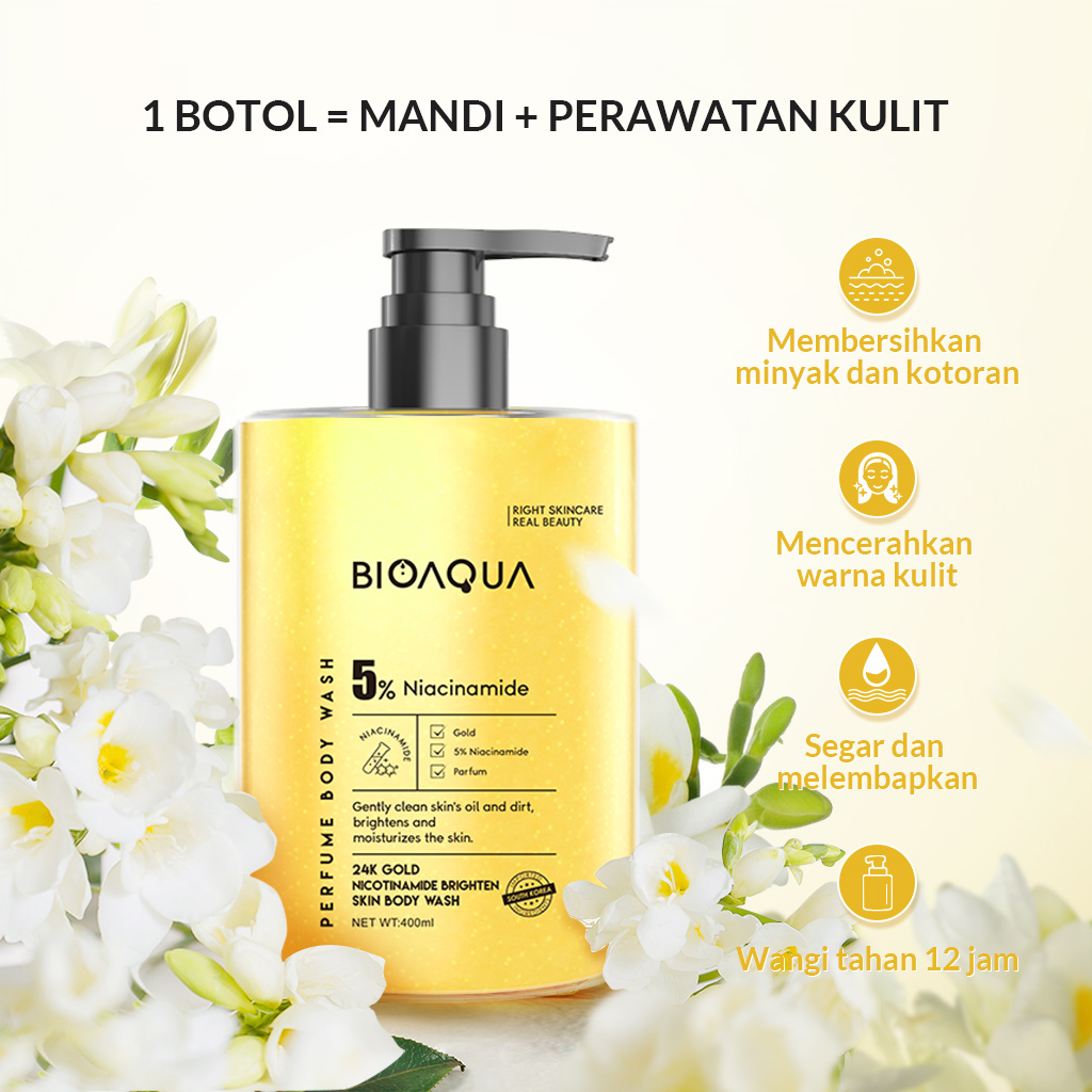 Jual Bioaqua 24k Gold Body Wash 5% Niacinamide | Shopee Indonesia