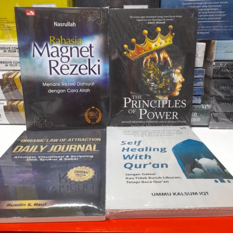 Jual Paket 4 buku rahasia magnet rezeki, the principles of power, daily journal, dan self ...