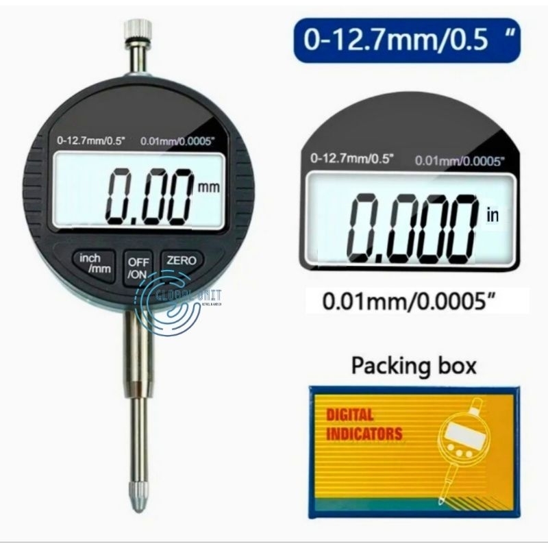 Jual 0-12.7mm 0.01mm Digital Dial Indicator Gauge Micrometer Dial Indikator Mikro | Shopee Indonesia