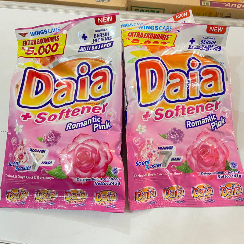 Jual GROSIR SEMBAKO - Sabun Cuci Daia Softener Pink 245gr | Shopee ...