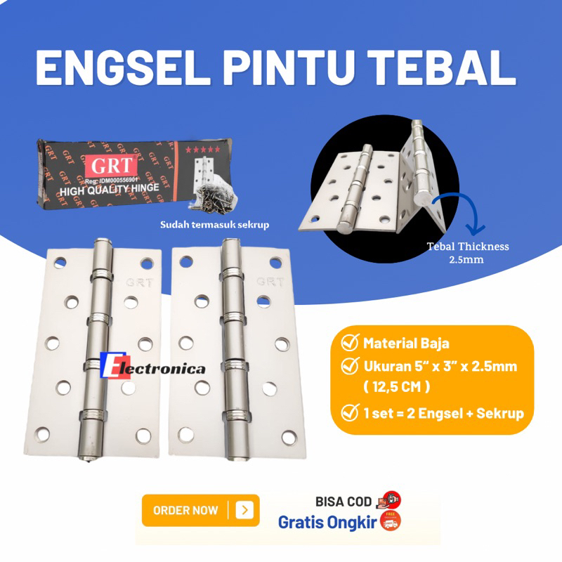 Jual ENGSEL TEBAL 5INCHI GRT / ENGSEL PINTU TEBAL | Shopee Indonesia