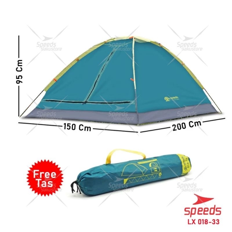 Jual SPEEDS Tenda Camping Biru Kapasitas 1-3 Orang Tenda Otomatis ...