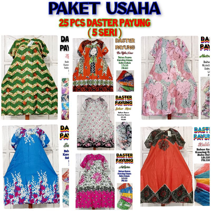 Jual PAKET UNTUK USAHA 25 PCS DASTER PAYUNG BARU (5SERI) | Shopee Indonesia