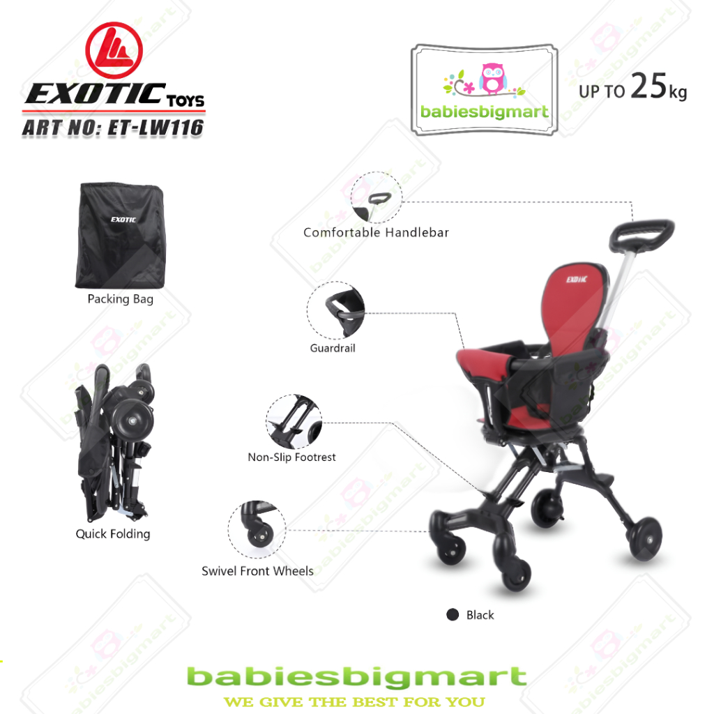 Jual Exotic Magic Stroller LW 116 / LW 132 / LW 226 / LW 227 Cabin Size ...