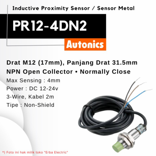 Jual Autonics PR12-4DN2 Induktif Proximity Sensor Metal Besi 3 wire DC M12 Berkualitas | Shopee ...