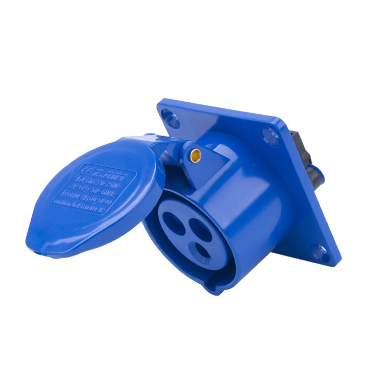 Jual INDUSTRIAL PANEL MOUNTING SOCKET FORT CEE 3 PIN 32A 323 2P+E PANEL | Shopee Indonesia