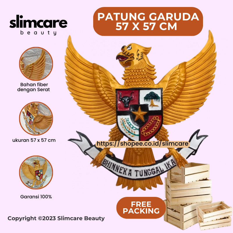 Jual Pajangan Dinding Garuda Pancasila 3D Lambang Indonesia Besar Datar ...