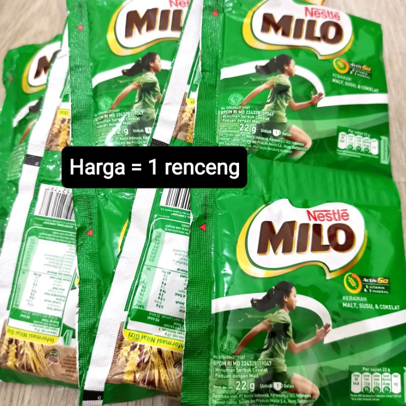 Jual MILO Active Go 22 gram renceng | Shopee Indonesia