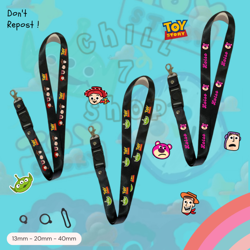 Jual Lanyard Toy Story Woody BuzzLightyear Lotso ID Card Custom Kartun ...