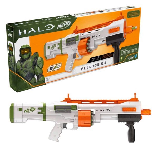 Jual BEYBA Nerf Halo Bulldog SG Dart Blaster - Pump-Action, Rotating 10 ...