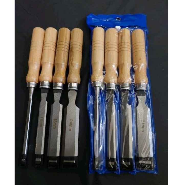 Jual Pahat Kayu Set 4pc / Wood Chisel Set 4 Ukuran 6mm 12mm 18mm 24mm ...
