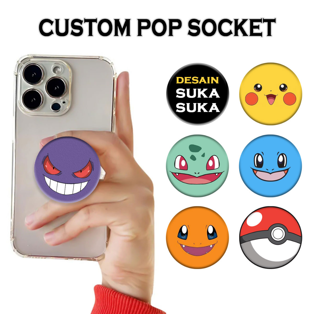 Jual Pop Socket Custom Suka-Suka Pokemon | Shopee Indonesia
