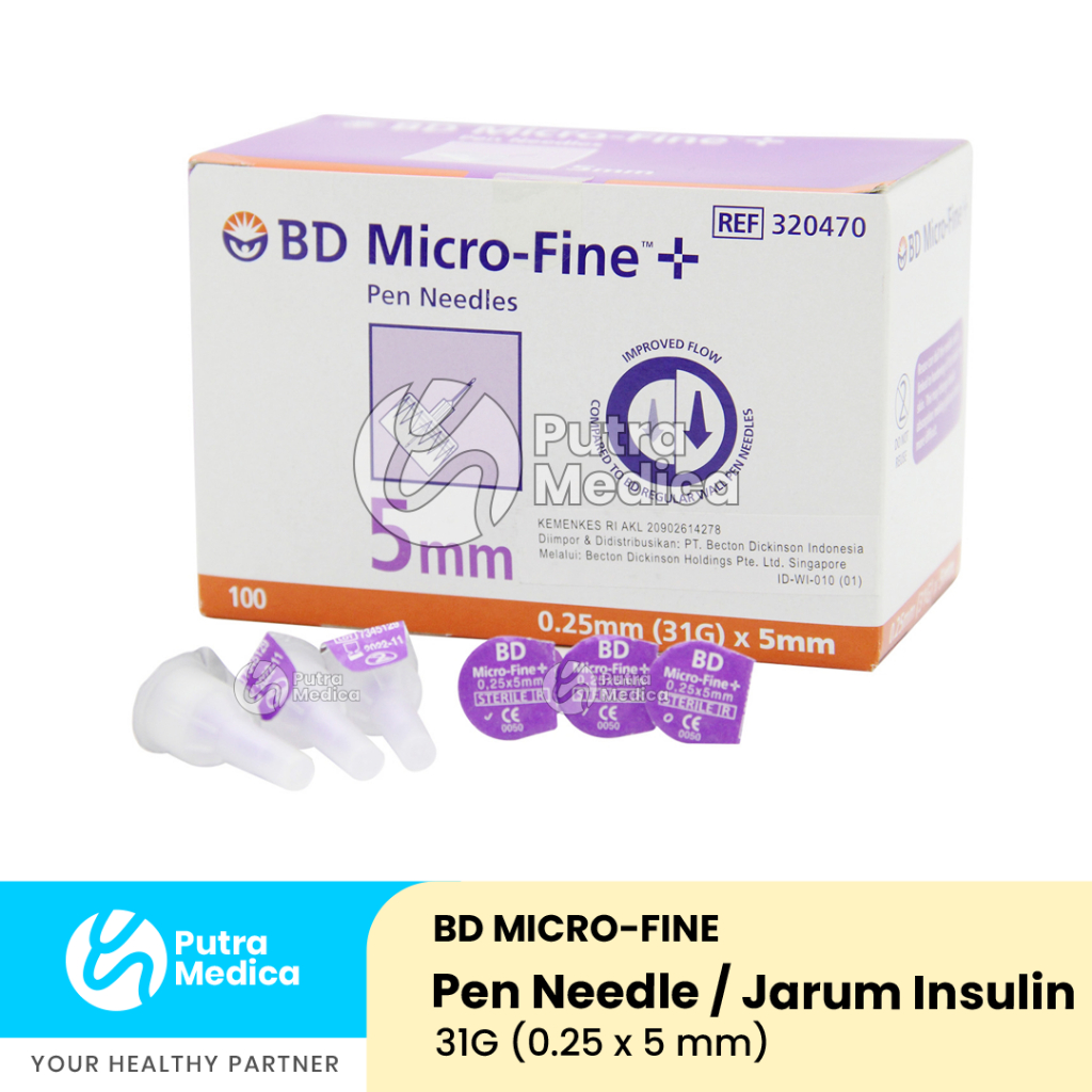 Jual BD Micro-Fine Pen Needles 31Gx5mm - 1 Box / Insulin Diabetes ...