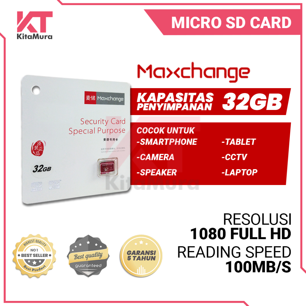 Jual Micro SD Maxchange Ultra Speed 32,64,128 GB Speed UP TO 100MBPS ...