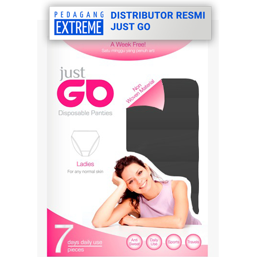 Jual JUST GO Celana Dalam Kertas HITAM Sekali Pakai Disposable Panties WANITA JUSTGO | Shopee ...