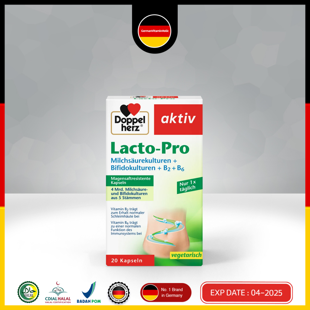 Jual Doppelherz Aktiv - Lacto Pro (isi 20 kapsul/box) | Shopee Indonesia