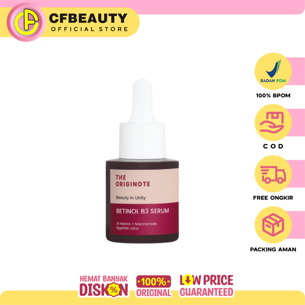 Jual The Originote Retinol B3 Serum 20ml - Serum Anti Aging Menyamarkan Garis Halus Meratakan ...