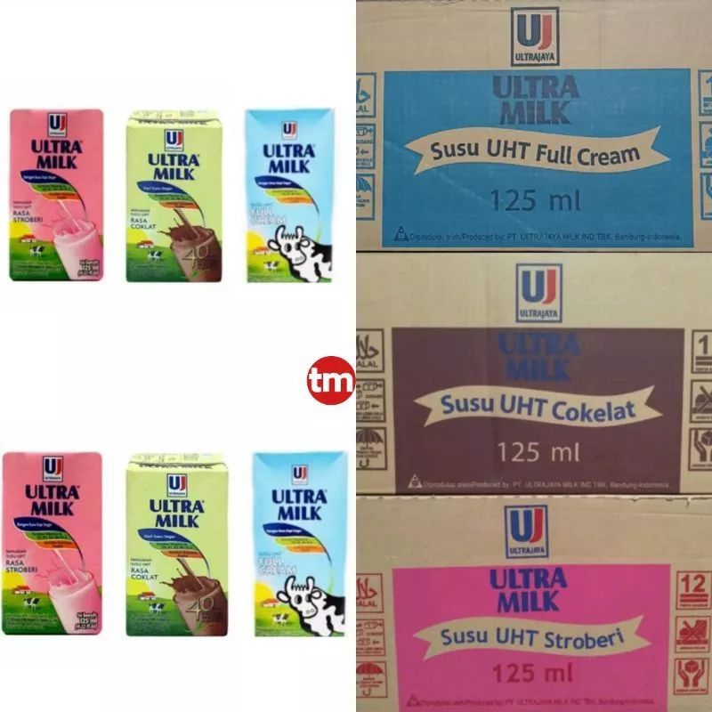 Jual SUSU UHT ULTRA MILK 125ML ( isi 40) | Shopee Indonesia