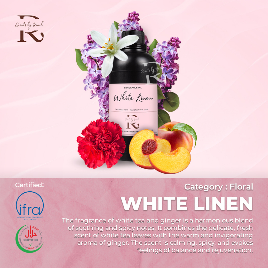 Jual PREMIUM 50gr White Linen Fragrance Oil Essensial Candle Soap Bar ...