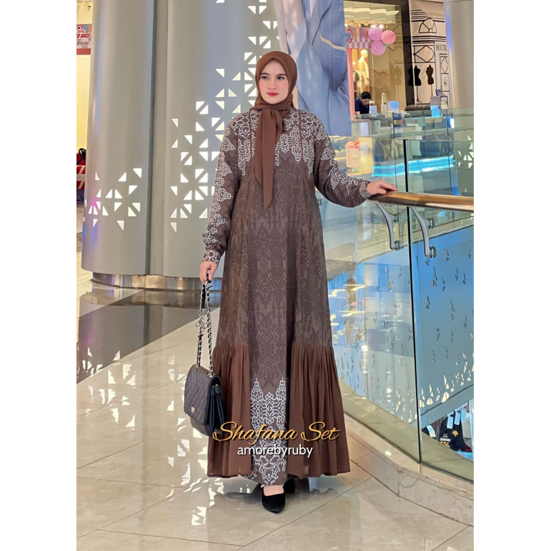 Jual SHAFANA DRESS AMORE BY RUBY GAMIS LIPIT MOTIF BATIK BUSUI FRIENDLY ...