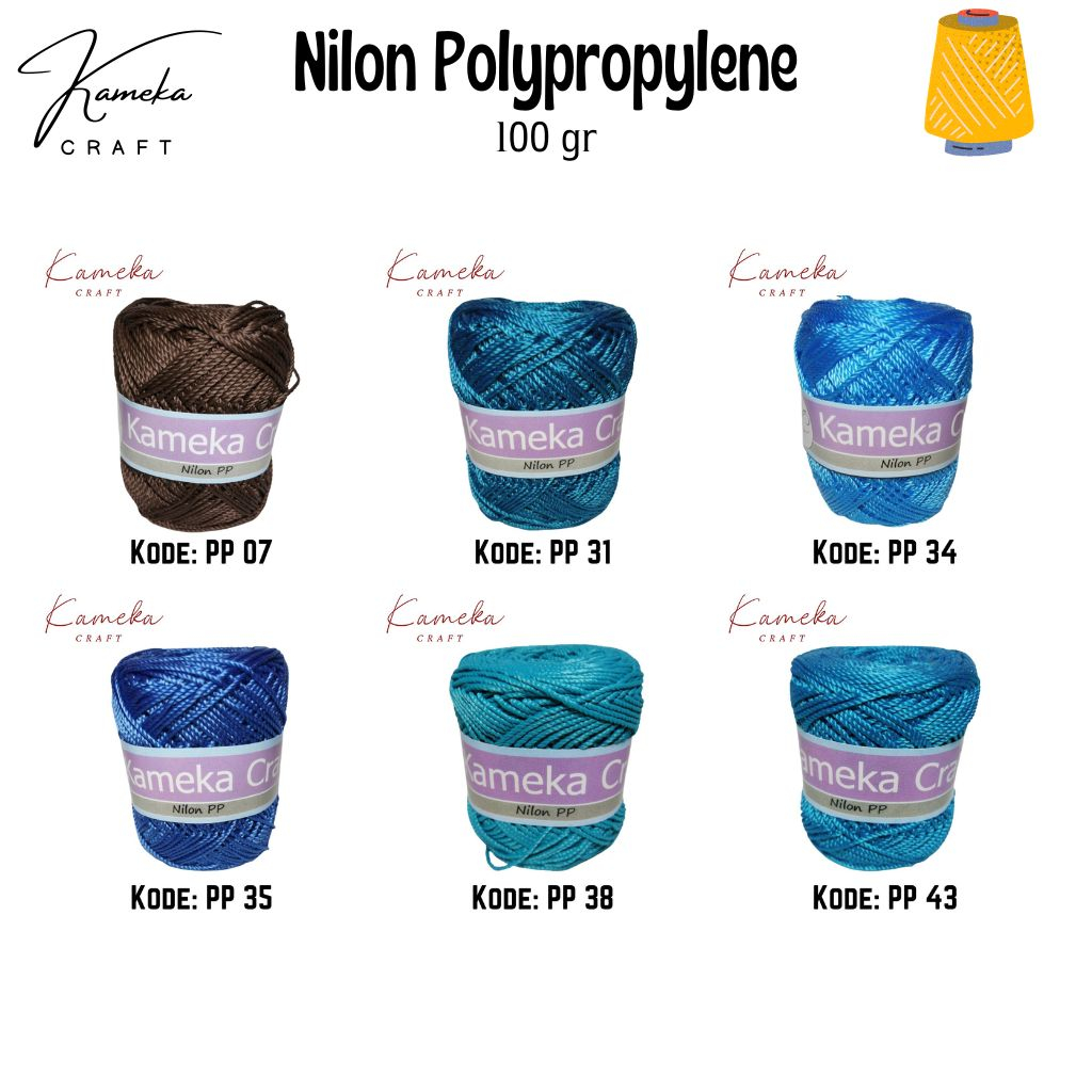 Jual Nilon PP 100gr/ Benang Rajut Polypropylene | Shopee Indonesia