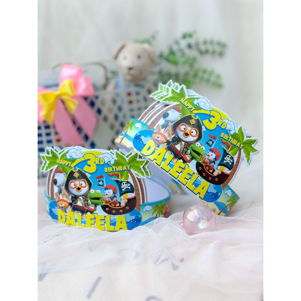 Jual Pororo Treasure Island Topi Birthday Party / Hiasan Kepala Ulang ...