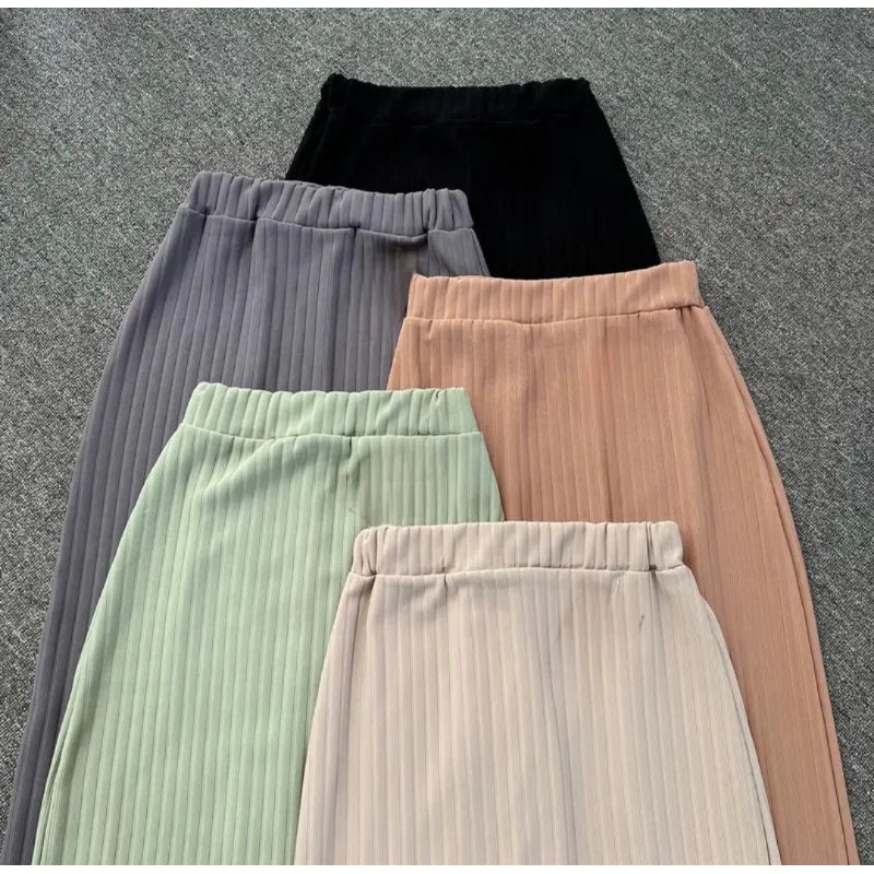 Jual Rok Span Knit Hornets | Rok Span Panjang Wanita masakini | Rok ...