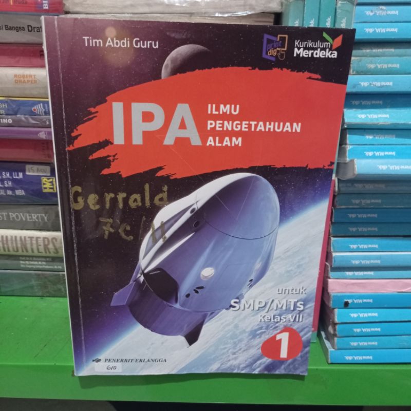 Jual buku bekas kurikulum merdeka IPA ILMU PENGETAHUAN ALAM UNTUK SMP MTS KELAS VII ERLANGGA ...