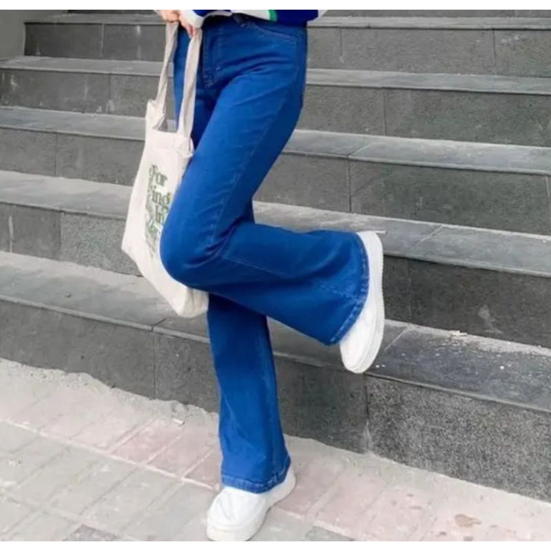 Jual Celana Cutbray Jeans Premium Super | High Waist Cutbray Streach ...