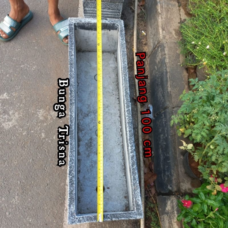 Jual Pot Panjang Minimalis/Pot Semen Panjang 100 cm/Pot Tanaman/Pot ...