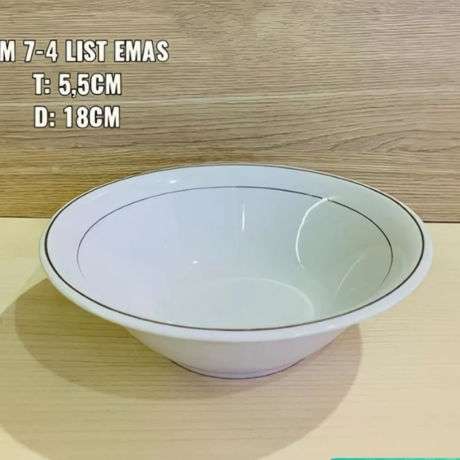 Jual Mangkok Lis Mas Keramik 7 Inch / Mangkok 7 Keramik / Mangkok Soto ...