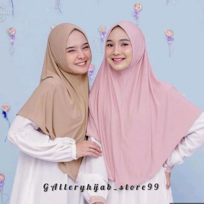 Jual Jilban Instan Malay Non Pet L | Hijab Bergo Malay Jersey Premium | Shopee Indonesia