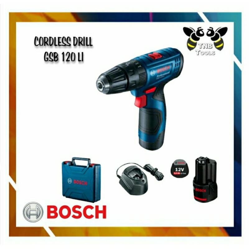 Jual BOSCH Cordless Drill GSB 120 LI | Bor Baterai dengan Impact ...