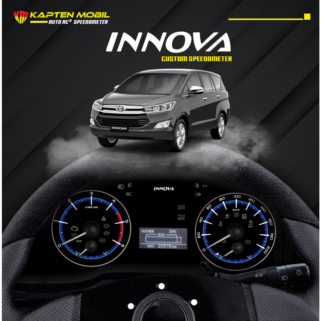 Jual Custom Panel Speedometer Mobil Innova Reborn Convert To Innova ...
