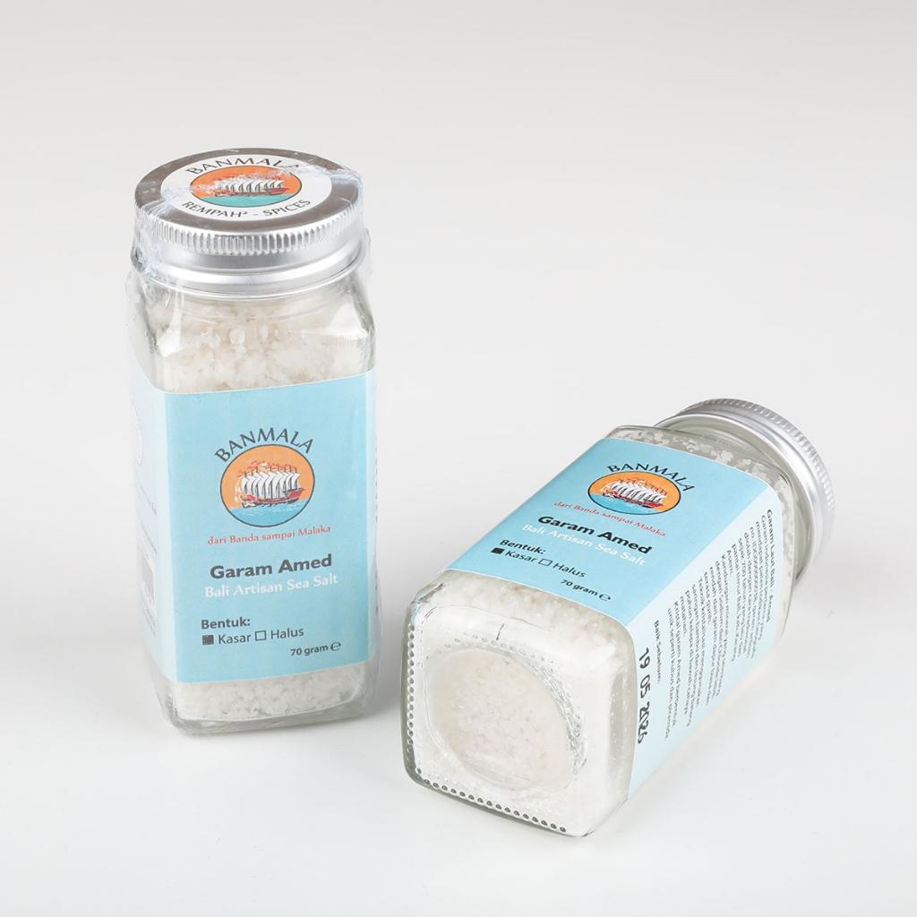 Jual Garam Amed Bali gourmet sea salt botol kaca 70g Banmala | Shopee ...