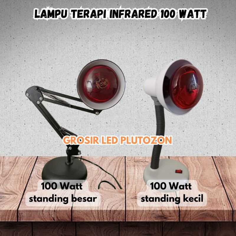 Jual lampu terapi infrared 100 watt standing besar & 100 Watt standing ...